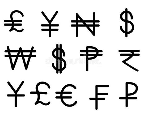 World Currency Symbols Most Used Vector Illustration Stock Vector Illustration Of Currency