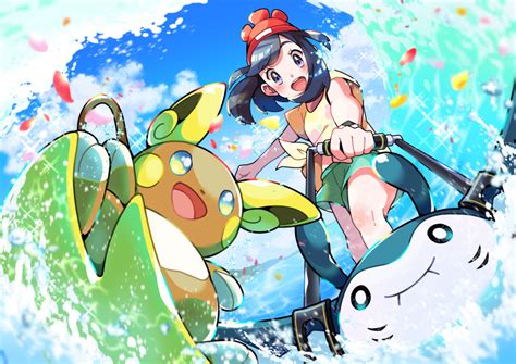 Pon Yui Alolan Raichu Mantine Selene Pokemon Nintendo Pokemon