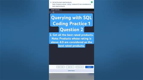 querying with sql coding practice 1 question 2 nxt wave shorts
