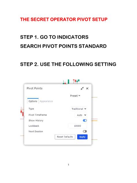 pivot setup pdf