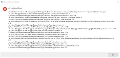 C Xamarinios Unhandled Error Launching Soft Debuggersystem