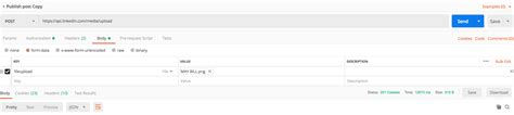 Postman Linkedin Api Invalid File Name While Uploading The Photo