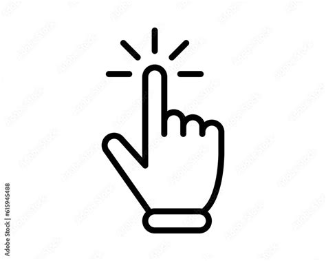 Vector Cursor Hand Icon Pointing Hand Illustration Pointer Cursor Computer Mouse Icon Click