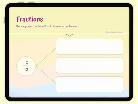 Decompose Fractions Worksheet 4nfb3 Workybooks For Teachers