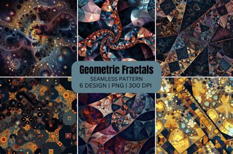 Geometric Fractals Seamless Patterns Graphic By Gooboat245963 · Creative Fabrica