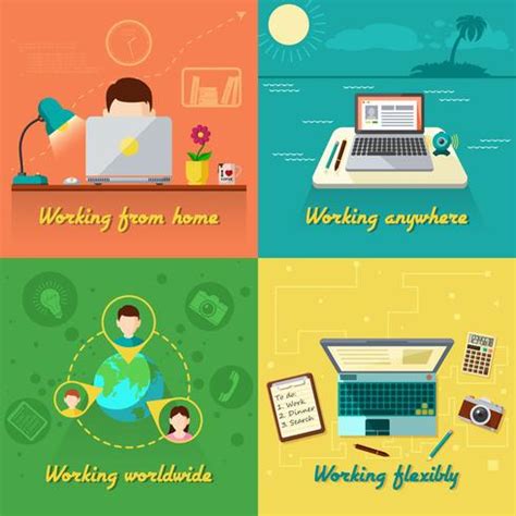 Freelance Flat Set Vector Art At Vecteezy