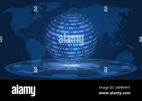 Abstract Data Flow Movement Digital Futuristic Technology Concept Sphere Of Permanently