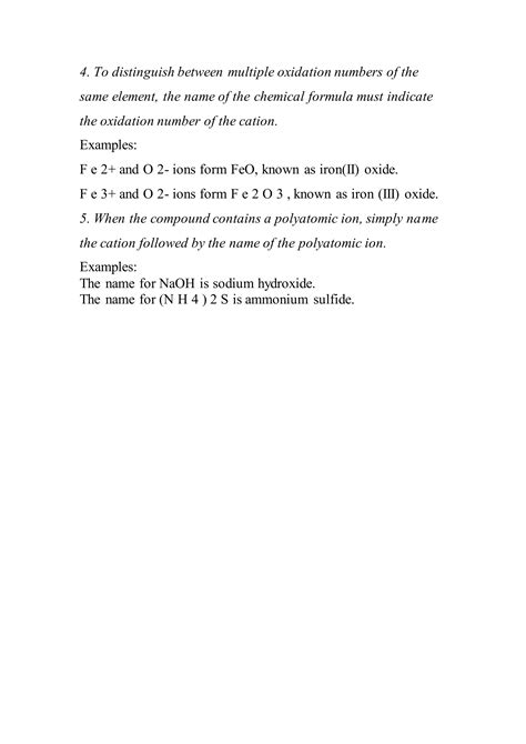 Names And Formulas Of Ionic Compounds Study Guide PDF