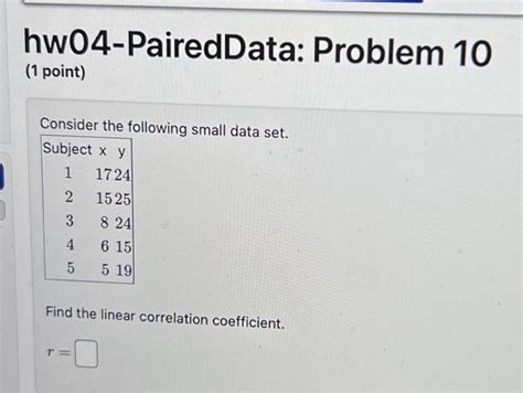 Solved Hw04 Paireddata Problem 10 1 Point Consider The