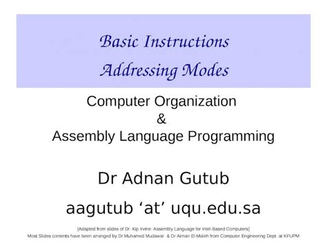 ppt basic instructions addressing modes dokumen tips