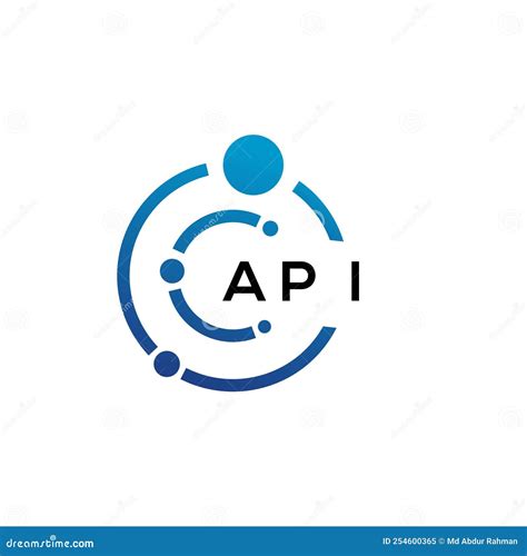 API Letter Logo Design On Black Background API Creative Initials Letter Logo Concept Stock
