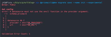 Using `env` As Datasource `provider` Leads To Ugly Error Message · Issue 569 · Prismamigrate