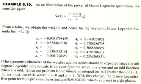 solved use the three point gauss legendre formula of problem