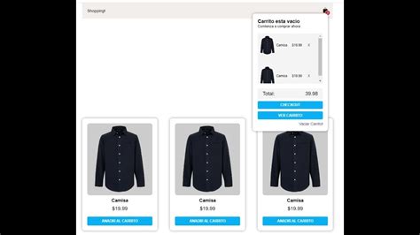 crear carrito de compras html css javascript parte 1 youtube