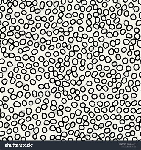Vector Seamless Pattern Monochrome Organic Shapes Stock Vector Royalty Free 2200530931