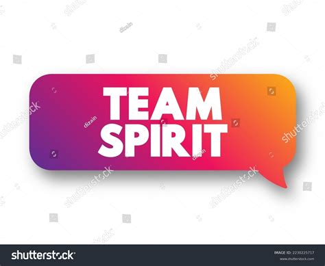 Team Spirit Text Business Concept Message Stock Vector (Royalty Free ...