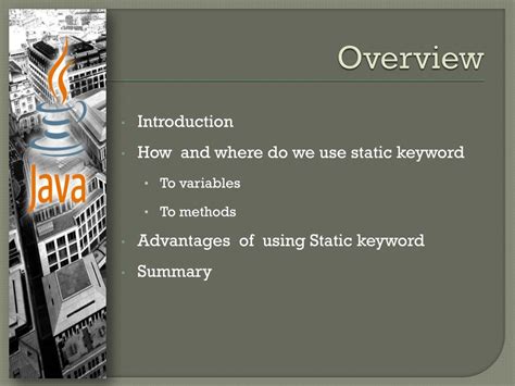 PPT Using Static Keyword In JAVA PowerPoint Presentation Free Download ID