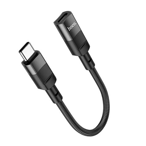 Hoco U USB C Male To IP Female Adapter For CHARGING ONLY Black