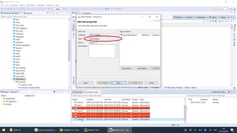 if execute import task values null are imported in the table