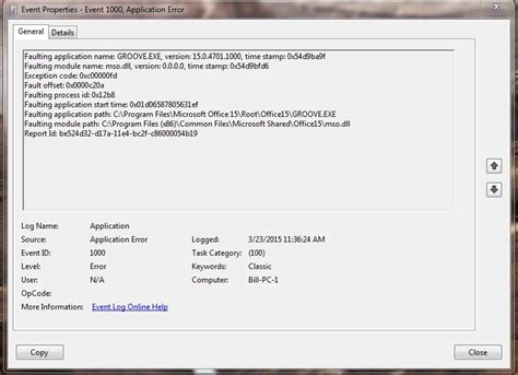 Groove Exe Crash Error Microsoft Community