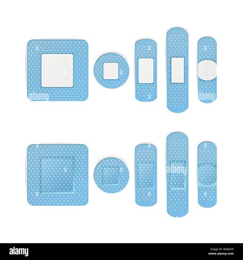 Medical Patch Vector Bandage In Different Shape Stock Vector Image