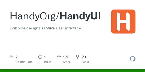 GitHub HandyOrg HandyUI Dribbble Designs As WPF User Interface