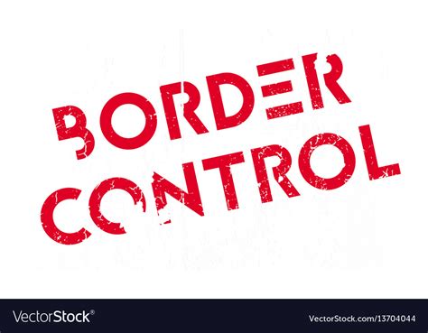 Border Control Rubber Stamp Royalty Free Vector Image
