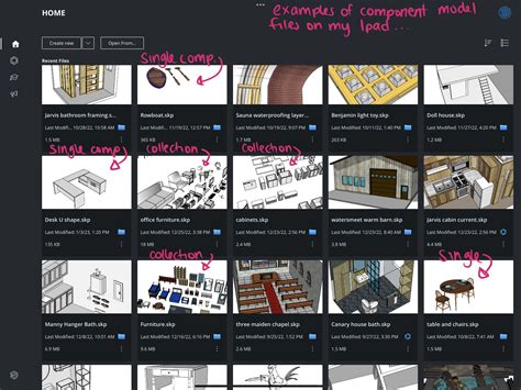 Component Tab In Sketchup Go For Ipad Sketchup For Ipad Sketchup Community