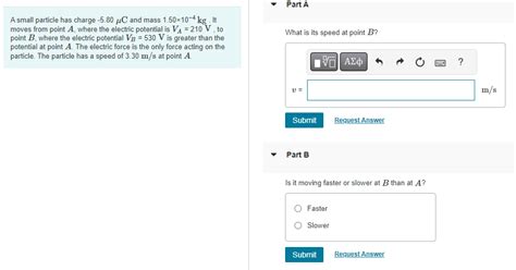 Solved A small particle has charge μC and mass Chegg com