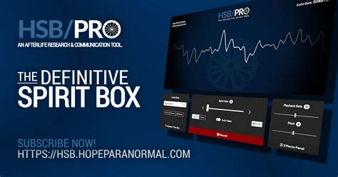 Hsb Pro Spirit Box Spirit Communication App