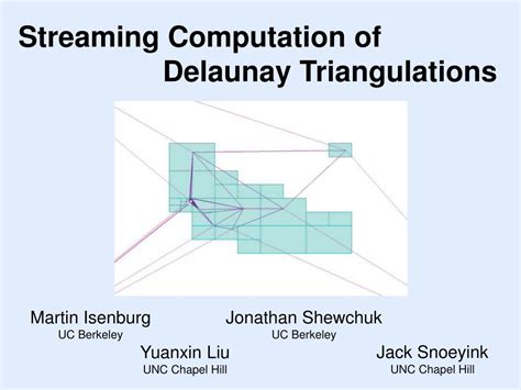 Ppt Streaming Computation Of Delaunay Triangulations Powerpoint