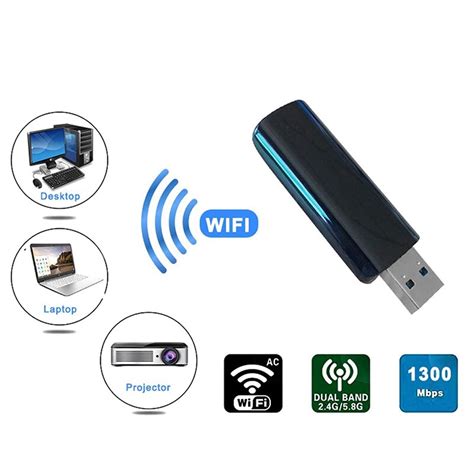 Usb Wifi Adapter Wireless Adapter 802 11ac 1300mbp Grandado
