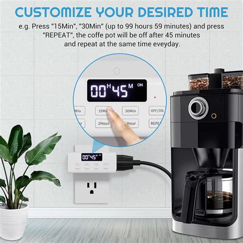 Cokwel Countdown Timer Outlet Up To 99 Hours Large Screen And Repeat Function Inodoor Auto