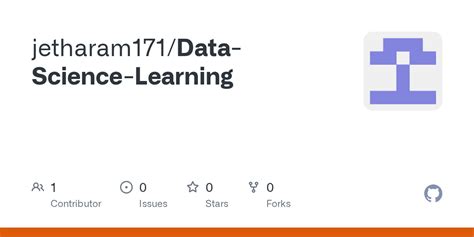 Github Jetharam171data Science Learning