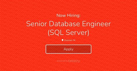 Senior Database Engineer Sql Server At Reveleer