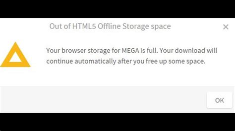Out Of Html5 Offline Storage Space Youtube