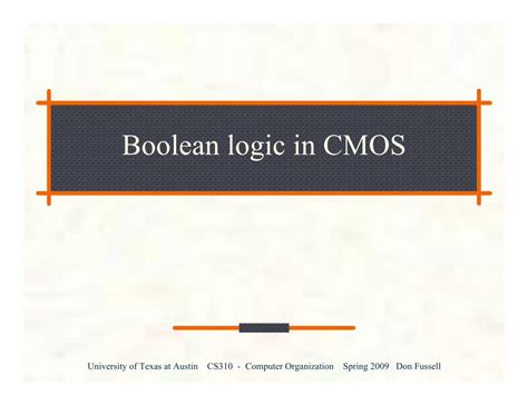 Pdf Boolean Logic In Cmos Dokumentips