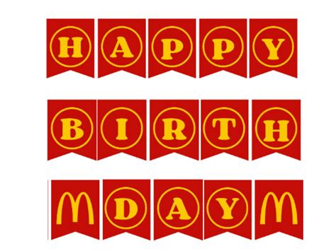 Mcdonalds Birthday Party Mcdonalds Invitation Mcdonalds Chip Bag