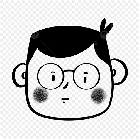 귀여운 만화 가족 일러스트 캐릭터 그림 소년 페인트 등 창의성 검정색과 흰색 Png 일러스트 및 Psd 이미지 무료 다운로드 Pngtree