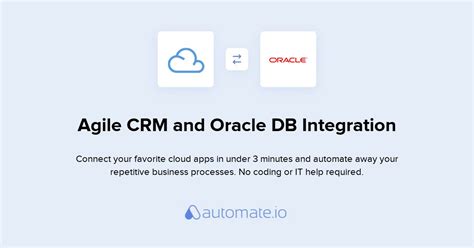 How To Connect Agile CRM And Oracle DB Integration Automate Io