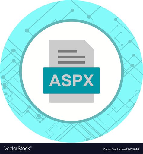 aspx file document icon royalty free vector image