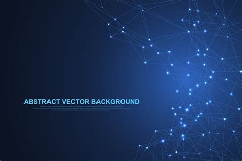 Premium Vector Abstract Plexus Background With Connected Lines And Dots Plexus Geometric