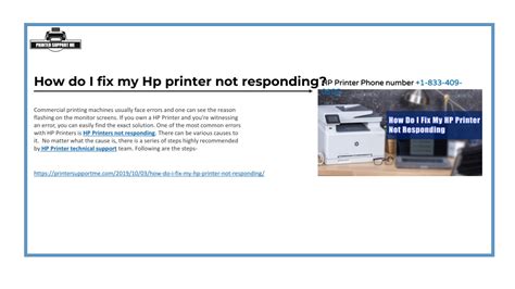 Ppt How Do I Fix My Hp Printer Not Responding Powerpoint Presentation Id