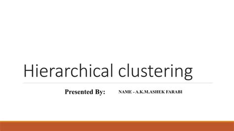 Hierarchical Clustering Pdf