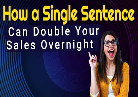 How A Single Sentence Can Double Your Sales Overnight Direct Response