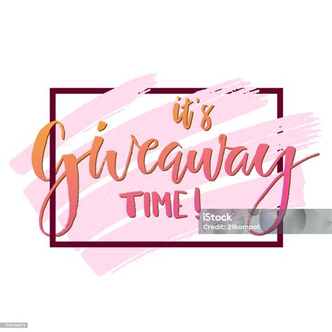 그것은 경품 시간 현대 포스터 템플릿 디자인 소셜 미디어 게시물 또는 웹 사이트 배너 브러시 스트로크와 함께 무료 선물 추첨