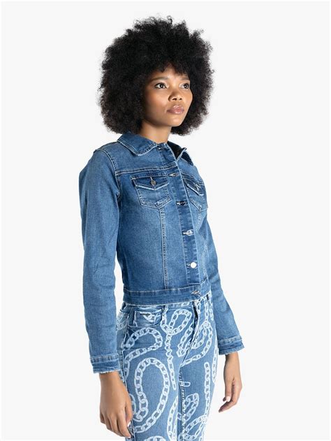 Sissy Boy Denim Jacket With Back Diamanté Logo