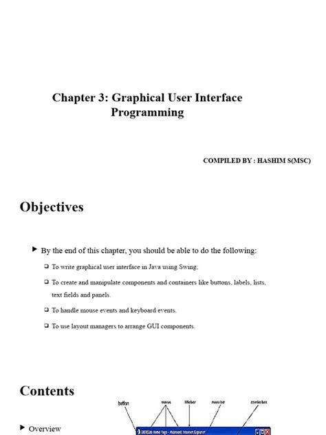 Advanced Java Programming Chapter 3 Gui Lecture Pdf Window