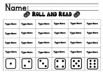 EDITABLE Roll And Read PPT By Emma Kate Richardson TPT