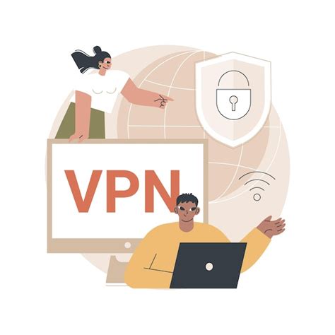 Vpn 액세스 개념 그림 무료 벡터